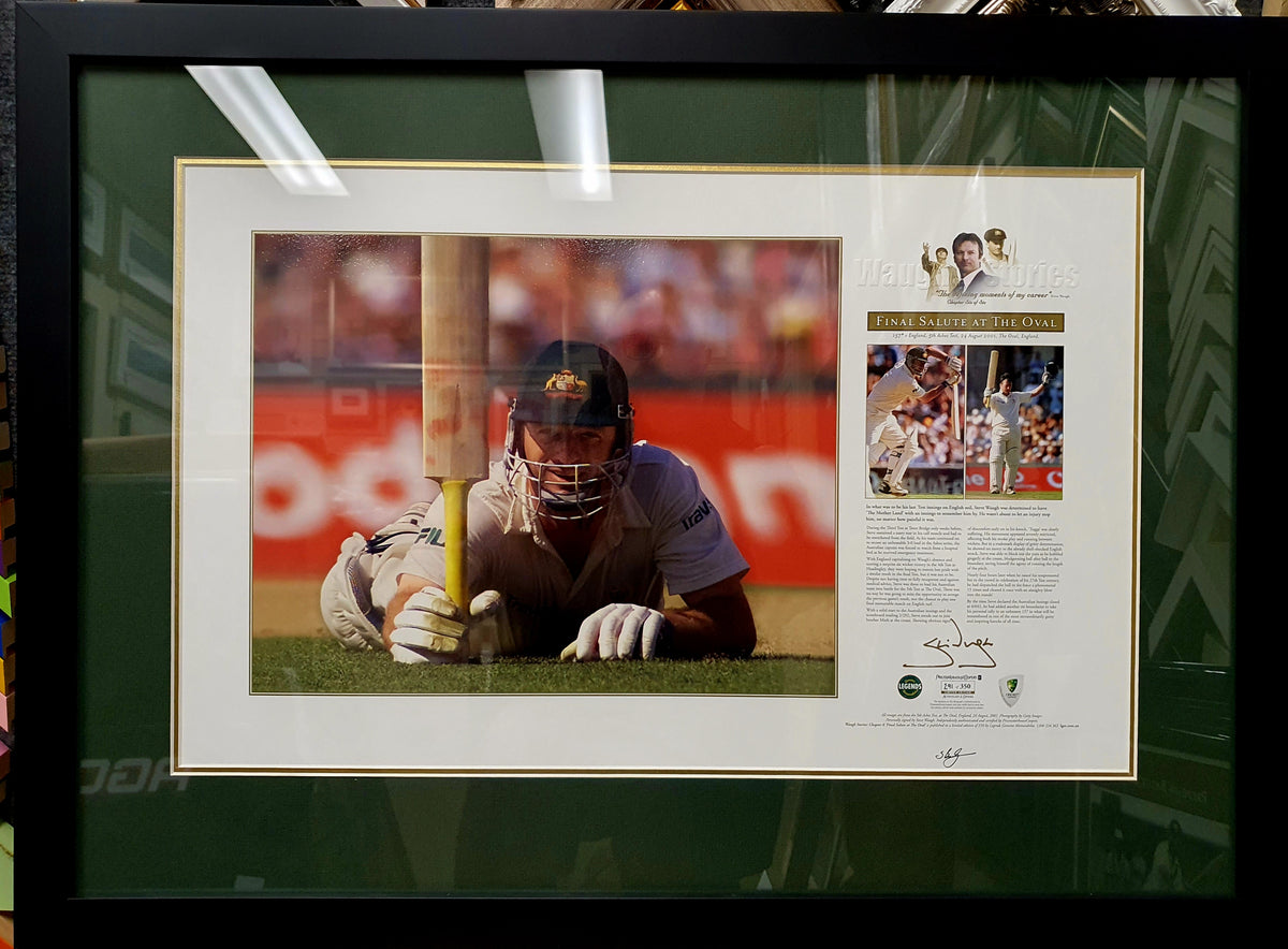 STEVE WAUGH SIGNED "FINAL SALUTE AT THE OVAL" LTD ED PRINT – Heroes ...