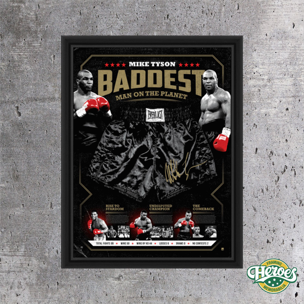 Mike Tyson – Signed & Framed Limited Edition Baddest Man on the Planet ...