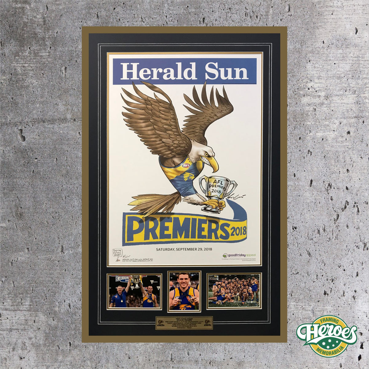 2018 West Coast Eagles Herald Sun Poster Montage – Heroes Framing ...